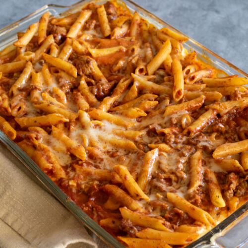 Oven-baked Mostaccioli con Ricotta Recipe